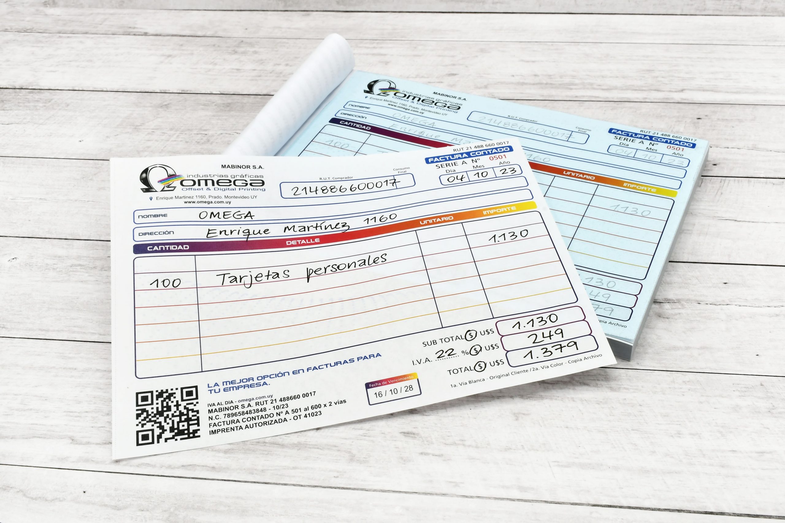 Facturas / Boletas Color - Imprenta Omega | Industrias Gráficas